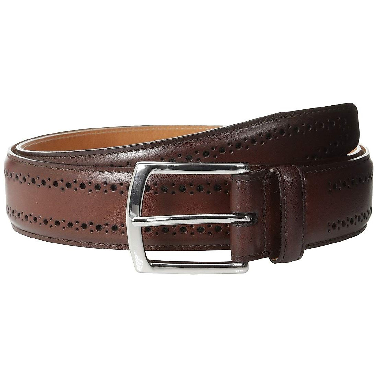 Allen Edmonds Men's Manistee Belt Belt, Dark Chili, 32