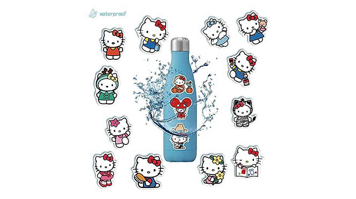 Cute 50PCS Hello Kitty PVC Stickers for All Ages