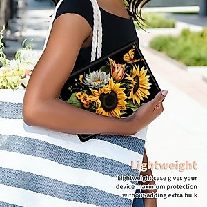 Sunflowers Butterfly Case for Samsung Galaxy Tab S8 (2022) / Galaxy Tab S7 (2020) 11 inch, Multiple Viewing Angles Case with S Pen Holder Auto Sleep/Wake for Galaxy Tab S8 2022