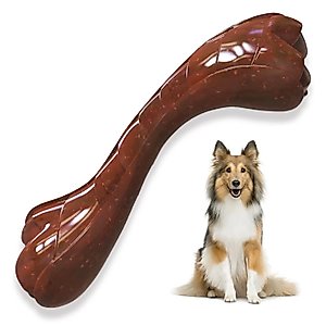 Dog Toys for Aggressive Chewers, Indestructible Durable Dog Chew Toys, Non-Toxic Food Grade Nylon Dog Bone Toy Reduces Boredom, Tested by Labrador, Golden Retriever, More Small Medium and Large Breed