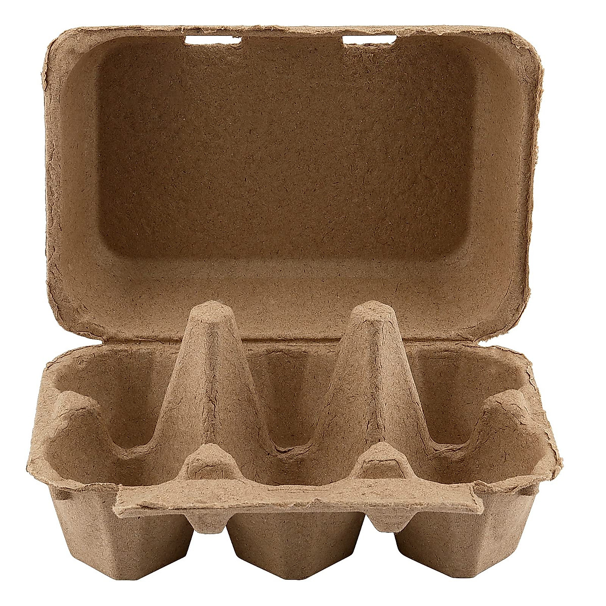 SOUJAP 50 Pack 6 Count Paper Pulp Egg Cartons, Half Dozen Egg Holder Cardboard Egg Cartons Storage Containers, 6 Egg Cartons Cheap Bulk for Storing up to 6 Small to Medium Chicken Eggs