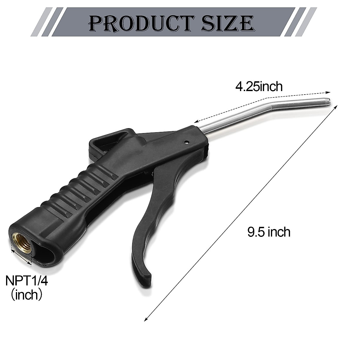 8 Pieces Power Air Blow Tools Air Nozzle Blower Gun Pistol Grip Air Blow Tool Air Compressor Accessories for Industrial Household Mechanics Compressor Air Blow