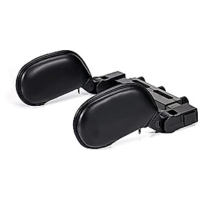 SanLead Car Headrest Pillow Detachable, U Shaped Road Pal Headrest Black Head Neck Support, 180 Degree Adjustable Car Seat Head Neck Support