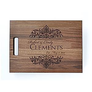Personalized Wood Cutting Board Engraved with Family Name and Established Date | Perfect Customized Wedding Gifts For Couples Housewarming Gift or Mothers Day Gifts