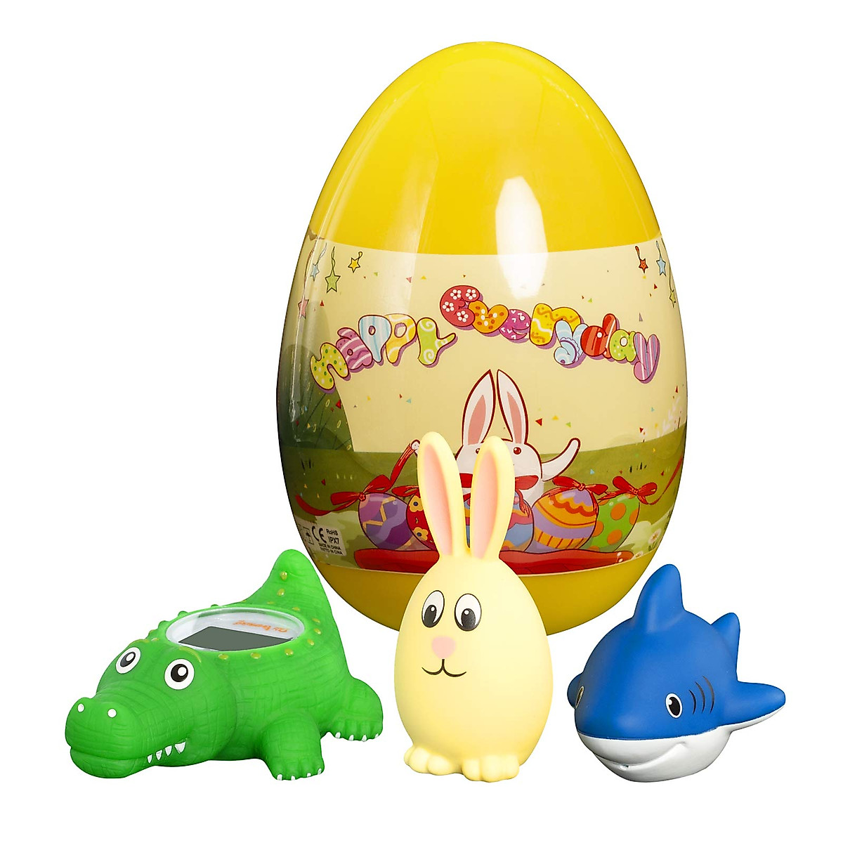 Doli Yearning Bath Toys for Toddlers - Colorful Water Squirting Animal Friends - Bathtub Playset with Floating Thermometer - BPA-Free, Educational and Interactive Bath Time Fun