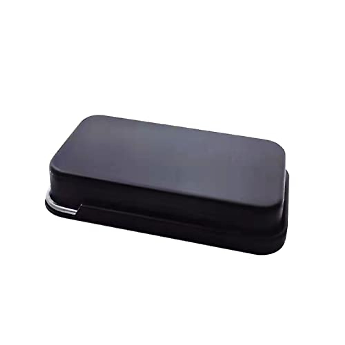 lacitycover Pack of 15 Metal Slide Top Tin Containers Rectangular Metal Tin Box Empty Storage Organizer Kit (Black)