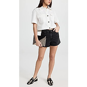 Levi's Women's 80s Mom Shorts, Not to Interrupt, Black, 25