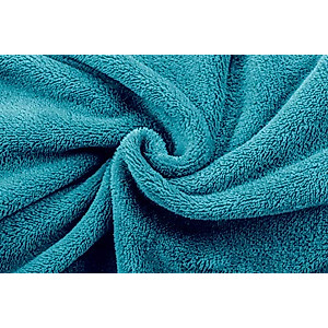 Love's cabin Flannel Fleece Blanket Throw Size Teal Throw Blanket for Couch, Extra Soft Double Side Fuzzy & Plush Fall Blanket, Fluffy Cozy Blanket for Adults Kids or Pet (Lightweight,Non Shedding)