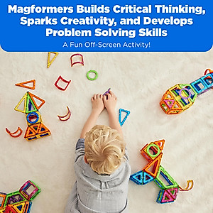 MAGFORMERS Super Square 12 Pieces Rainbow Colors, Educational Magnetic Geometric Shapes Tiles Building STEM Toy Set Ages 3+