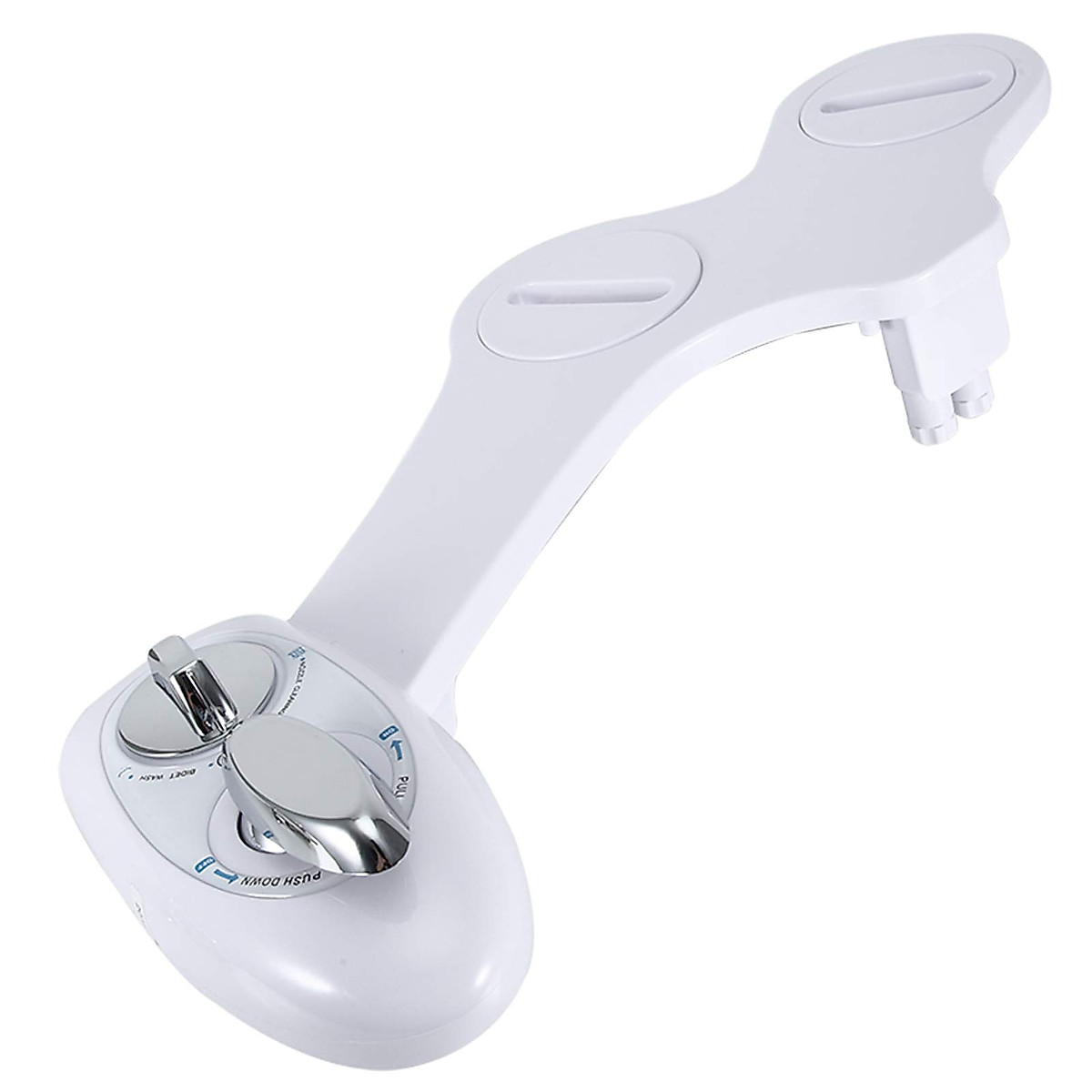 NonElectric Mechanical Bidet Toilet Seat With AdjustableWater Spray Attachment Single Retractable Self Nozzle, Rear and Feminine,Water