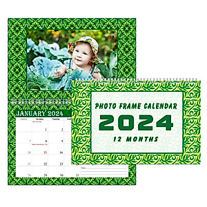 2024 Photo Frame Wall Spiral-bound Calendar (Add Your Own Photos) - 12 Months Desktop/Wall Calendar/Planner - (Edition #06)