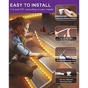 HitLights LED Strip Lights Warm White 3000K, 16.4ft High Density Tape Light, UL-Listed, 600 LEDs, 300Lm/ft, 12V Flexible Dimmable Rope Lights for Bedroom, Kitchen, Cabinet (Power Source Not Included)