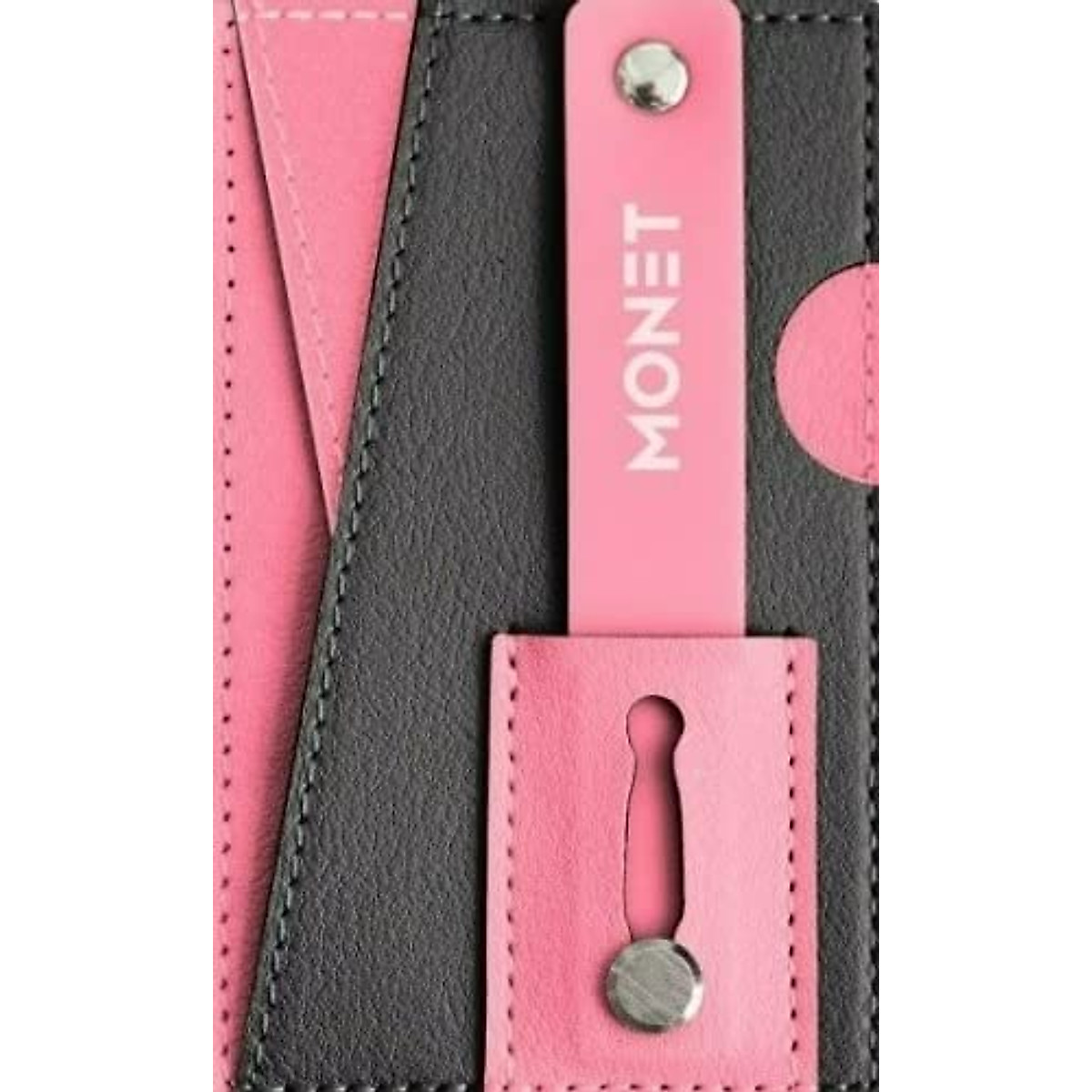 monet Phone Grip. Wallet. Kickstand (Pink/Black)