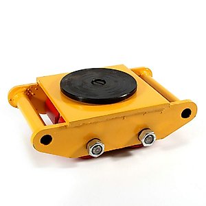 Heavy Duty Machine Dolly Skate, Furniture Dolly Machinery Roller Mover Cargo Trolley 6 Ton 13200lb, w/Steel Rollers Cap 360 Degree Rotation,Yellow