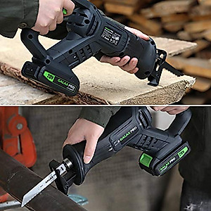 GALAX PRO 20 V Max Cordless Combo Kit, 20 N.m Impact Drill Driver, Reciprocating Saw 0-3000 SPM, 1.3 Ah Li-ion Battery Pack with Charger and 7 Pieces blades