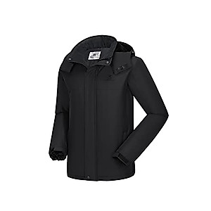 GOLDEN CAMEL Men's Winter Ski Jacket Mountain Snow Coats Waterproof Detachable Hood Windproof Fleece Rain Jackets