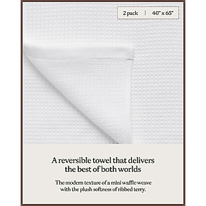 Cozy Earth White Waffle Bath Sheets