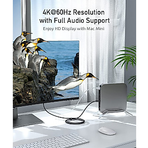 uni USB C to DisplayPort Cable 4K@60Hz, 2K@165Hz DP Cable [Thunderbolt 3 Compatible] for MacBook Pro, MacBook Air/iPad Pro 2020/2018, XPS 15/13 (6ft-2 Pack)