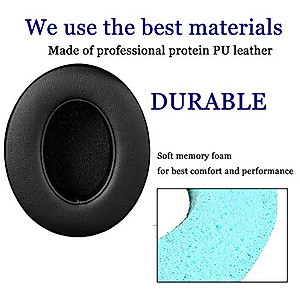 Studio Earpad Replacement - Compatible with Studio 2.0 Wireless Wired and Studio 3.0 Wireless Headphones (Black Tenth Anniversary)