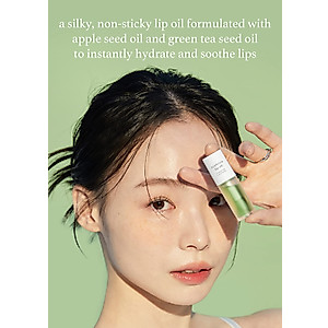 NOONI Vegan Appleseed Lip Oil - Appletea | Long-Lasting, Moisturizing, Plumping, Revitalizing for Dry Lips, Waterproof, No Peel Off, Korean Tint, Hydrating, Nourishing Crystal Clear, 0.12 FL Oz