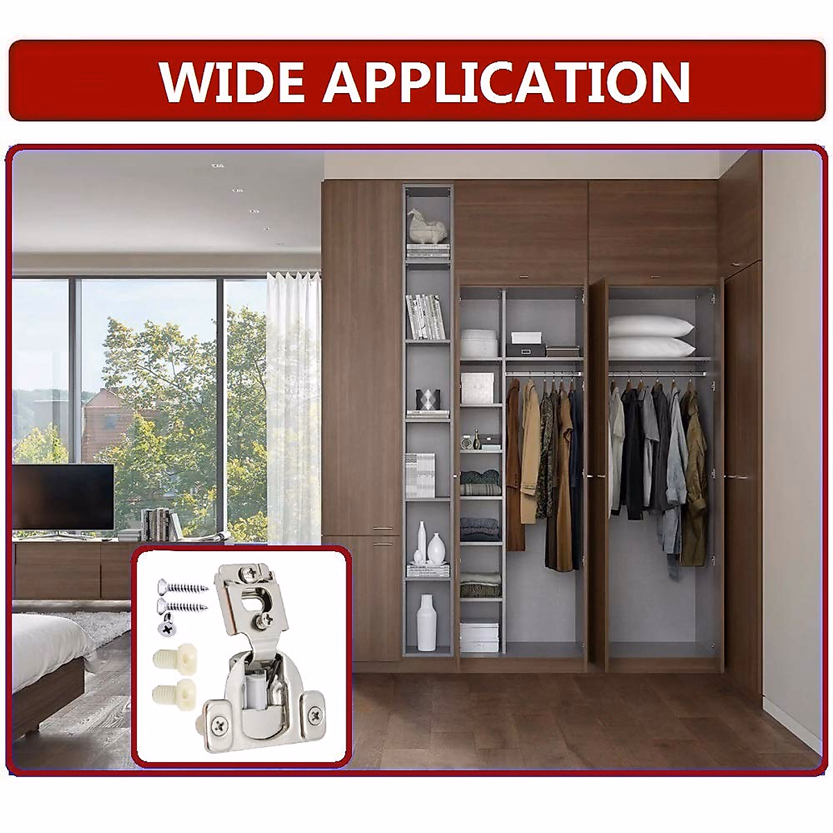 STIANC 50 Pack 1/2" Overlay 2D Soft Close Hinges for Face Frame Kitchen Cabinet, 3 Way Adjustability, Quiet Self-Shut Door,105 Degree