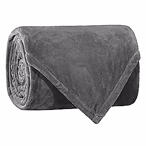 LBRO2M Flannel Fleece Bed Blanket, Queen Size Super Soft Warm Fuzzy Microfiber Velvet Plush Throw Lightweight Cozy Couch Blankets, All Season Use