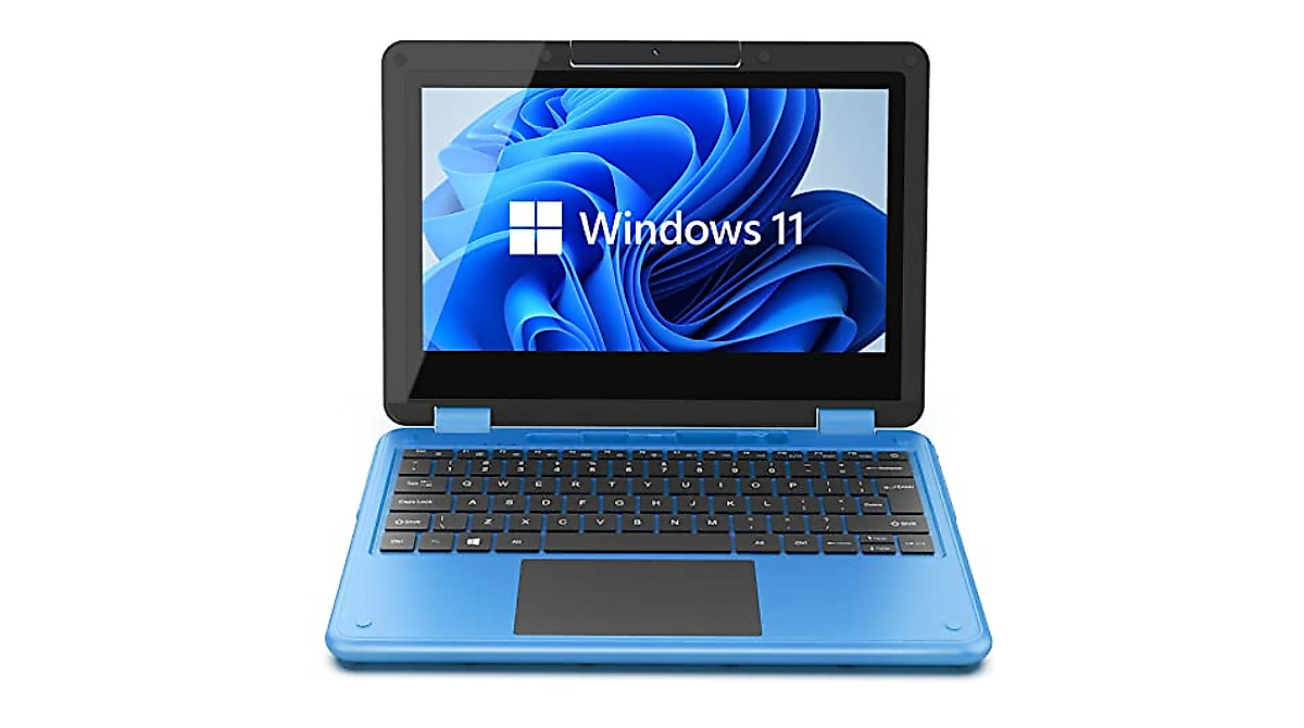 AWOW Touchscreen Laptop, 2 in 1 11.6" FHD Intel 4 Core Celeron N4120 ...