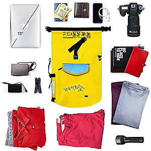 Luck route Dry Bags Waterproof (20L - Black) - Dry Bags for Kayaking Waterproof - Dry Sack Water Bag - Water Proof Bag - Waterproof Bags For Boating - Waterproof Backpacks - Waterproof Floating Bag