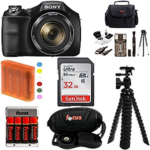 Sony Cyber-Shot H300 Digital Camera with 32GB SDHC Card and Accessory Bundle