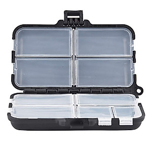 BORDSTRACT Fishing Tackle Box, 9 Compartments Plastic Fishing Lure Storage Box, Organizing Case for Lures, Baits, Hook, Jigs, Sinkers and Other Fishing Accessories