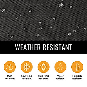 Chaise Lounge Cover - KHOMO GEAR - Panther Series - Heavy Duty Patio Furniture Cover - Black Outdoor