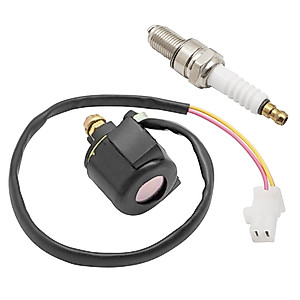 M MATI Starter Solenoid Relay & Spark for Yamaha Warrior 350 87-03 Big Bear 350 Moto-4 350 250 225 200 85-96 Timberwolf 250 92-00 Kodiak 400 93-95 4KD-81940-00-00 D8E-A0000-00-00 D7E-A0000-00-00