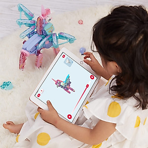 BOTZEES GO! Unicorn Toys, Unicorn Robots for Kids, Building & Electric Remote Control Toys, STEM Learning Toys for Kids Ages 3+, Girls Toys, with RC Magic Stick, App Based