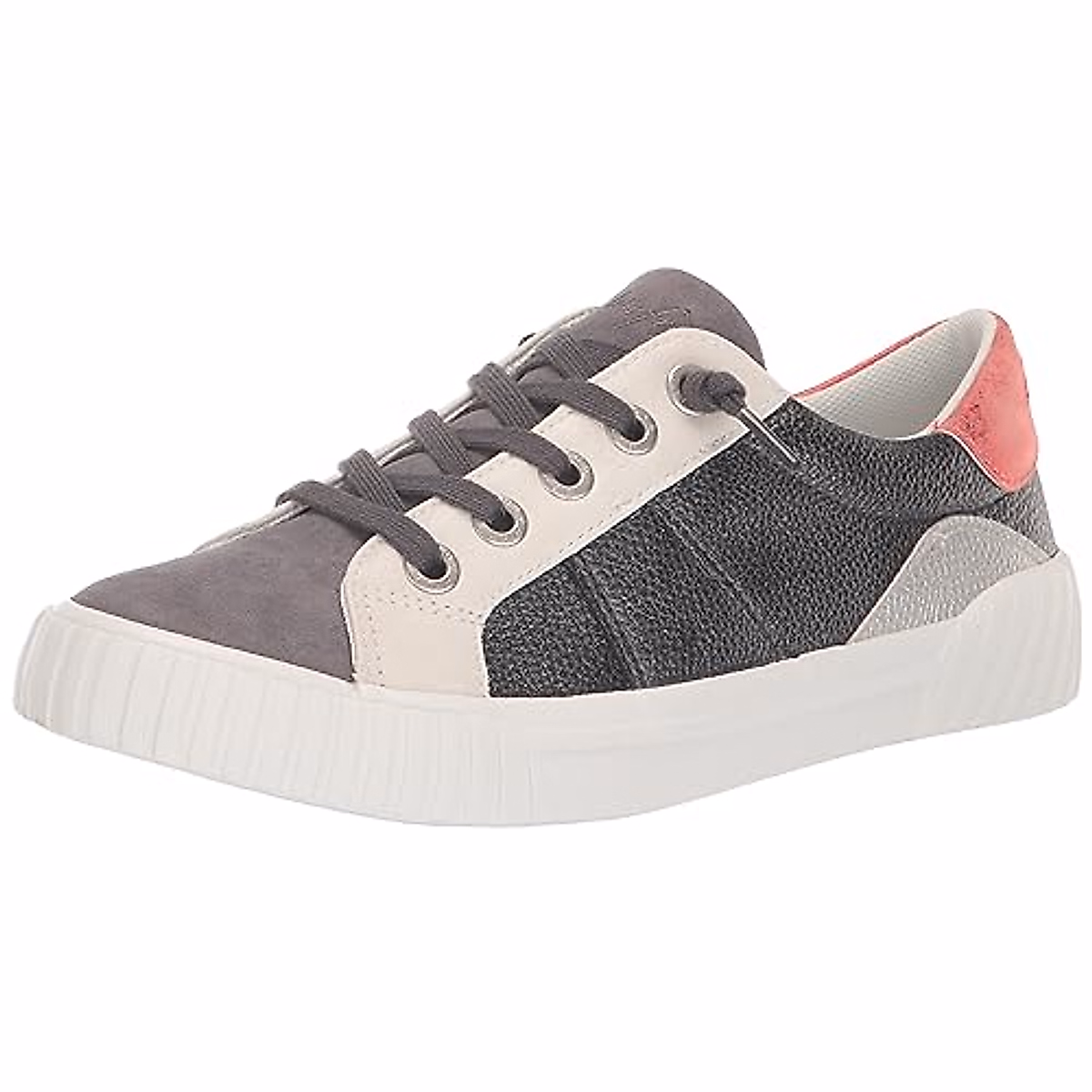 Blowfish Malibu Women's Wave-B Sneaker, Gunmetal Tumble/DkGreyMicFib/RedRefle, 9M