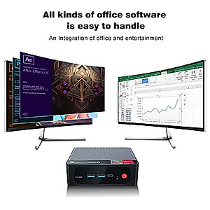 Beelink SER3 AMD Ryzen 5 3550H Processor Mini PC,Mini Computer with 16G DDR4 RAM/500GB M.2 NVMe 2280 SSD,Support 4K FPS/Dual HDMI/WiFi 5/BT4.0/Support Auto Power On