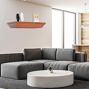 Hidden Compartment Wall Shelf Wood with RFID Lock,Floating Shelves for Walls with Secret Storage Space, 22.5 " X 10.5" X 4" (Dark Wood)