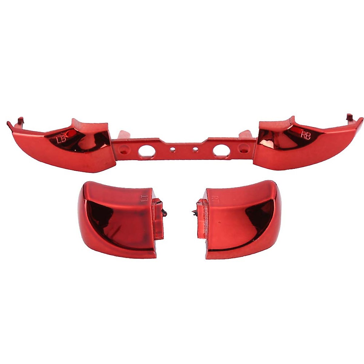 Full Set for Xbox One Slim, Thumbsticks Buttons Mod Replace Part Accessory for Microsoft Xbox One Controller 3.5mm Jack (Red)