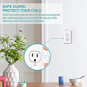 HZJD Clear Outlet Covers, Child Proof Outlet Protector, Baby Electrical Safety, Easy Install Outlet Plug Covers(30 Pack)