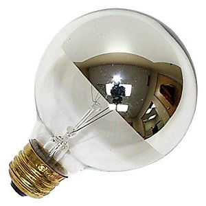 Westinghouse 0315700, 60 Watt, 120 Volt 1/2 Chrome Incandescent G25 Light Bulb - 750 Hours (6)