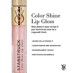 Victoria's Secret Color Shine Lip Gloss in Starstruck, Nourishing Lip Gloss for Women with Jojoba Oil & Vitamin E, Color Gloss