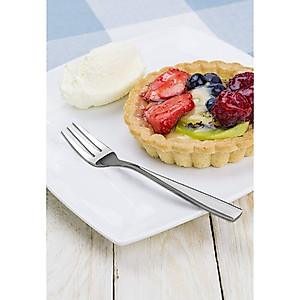 HOMMP 16 Pieces Stainless Steel 3-tine Dessert Fork, Cake Fruit Fork Set