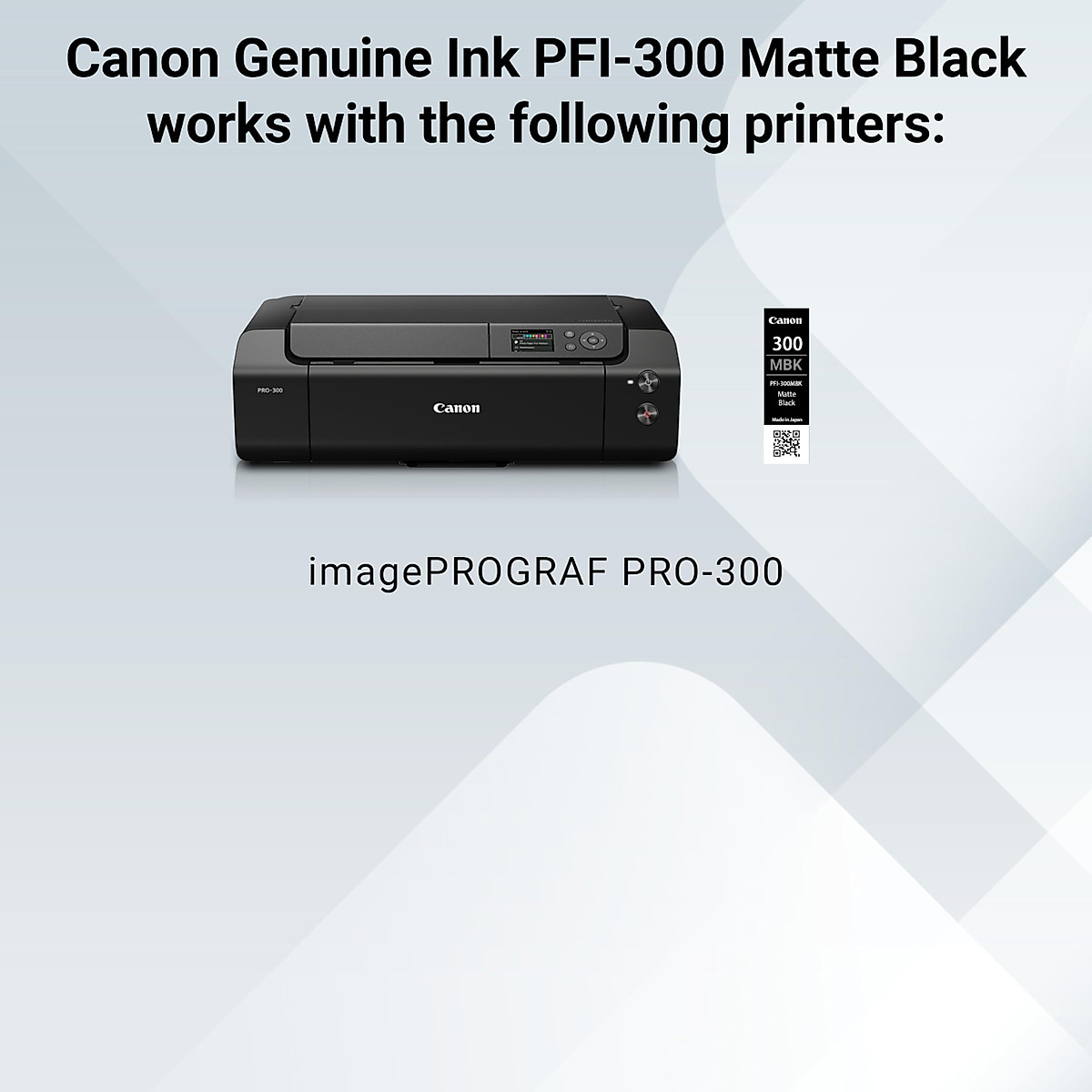 Canon PFI-300 Lucia PRO Ink, Matte Black, Compatible to imagePROGRAF PRO-300 Printer, Standard (4192C002)