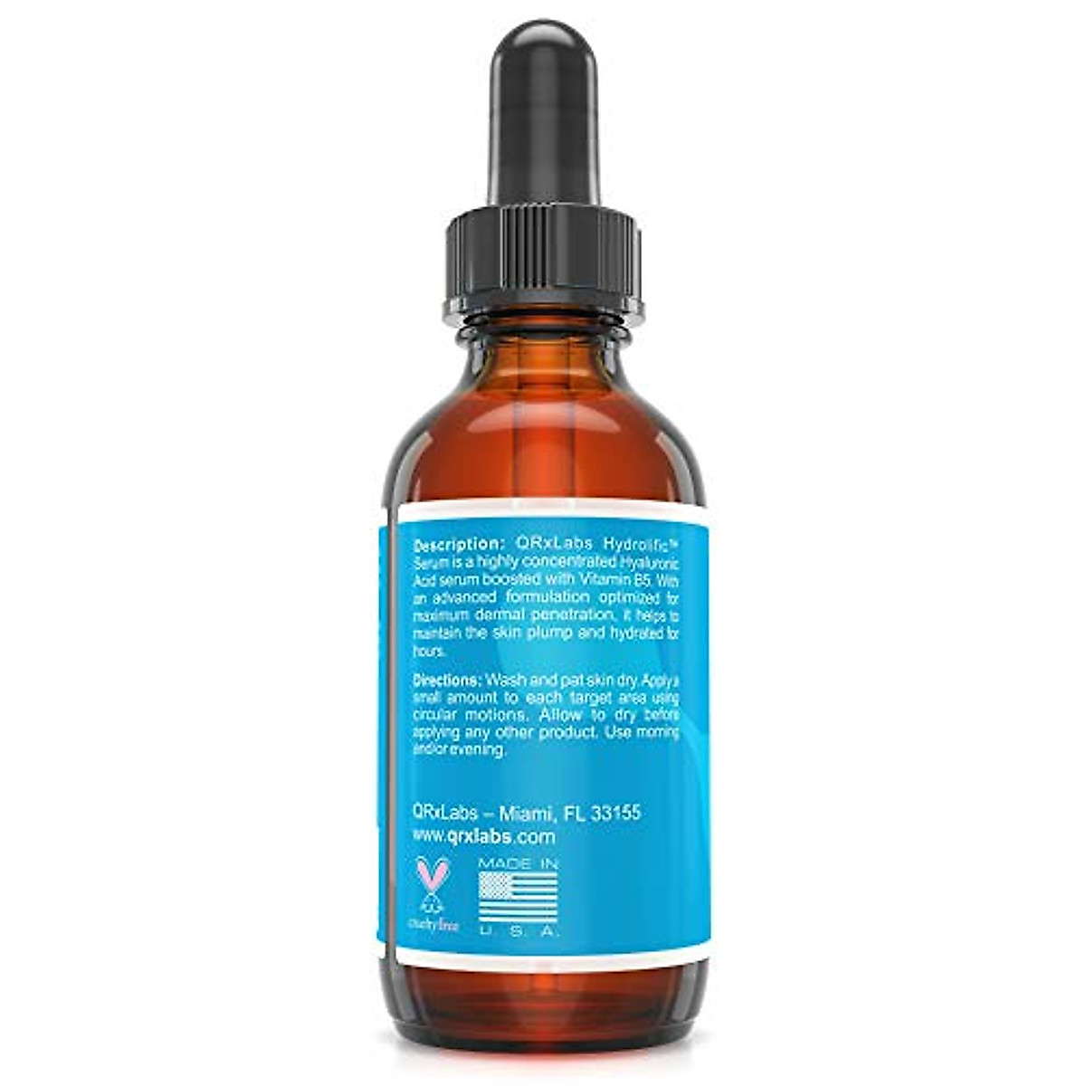 Hydrolific Serum - Ultra Pure Hyaluronic Acid Serum Boosted with Vitamin B5 (Large 2 oz) – Formulated to Maximize Dermal Penetration and Provide Long-Lasting Hydration – Best Skin Moisturizing Serum