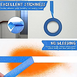 HTVRONT Blue Painters Tape - 1 Inch x 60 Yards x 3 Rolls Masking Tape, Multi-Surface Painters Tape, Paint Tape for Wall, Painting, Craft, Art Supplies, Clean Release Painter's Blue Tape