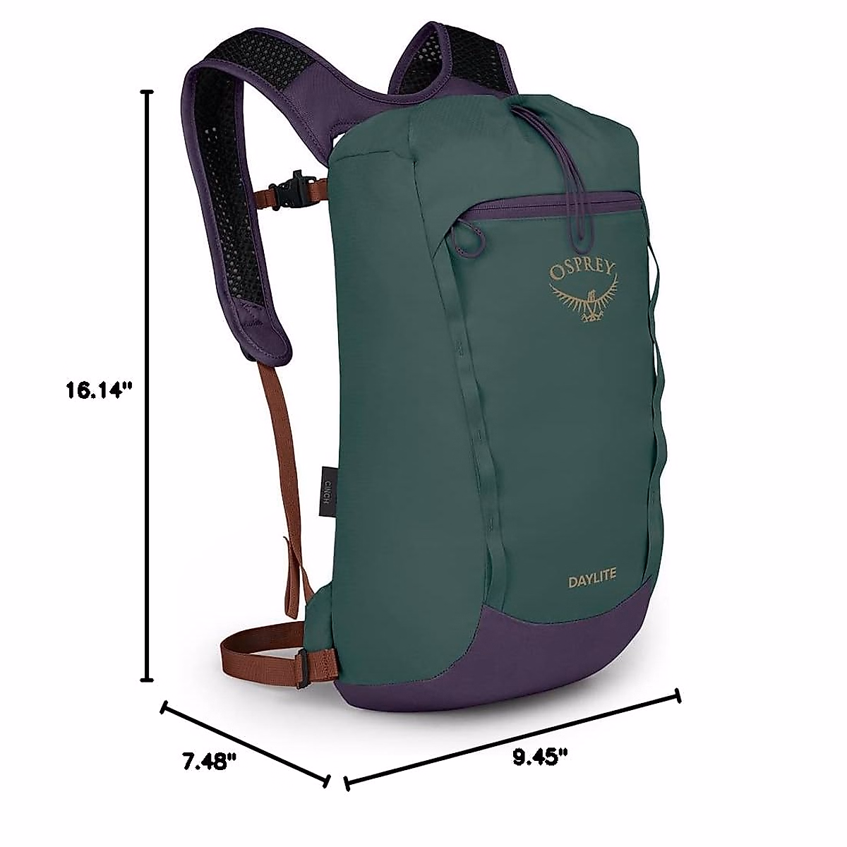 Osprey Daylite Cinch Daypack, AXO Green/Enchantment Purple