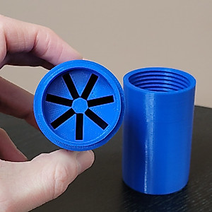 Eye Drop Vials Holder - Seven (7) Eye Drop Vials - Round Screw On Lid - Znet3D (Blue)