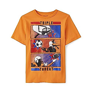 The Children's Place,Short Sleeve Sports Graphic T-Shirt,Carrot Stick,Medium (7/8)