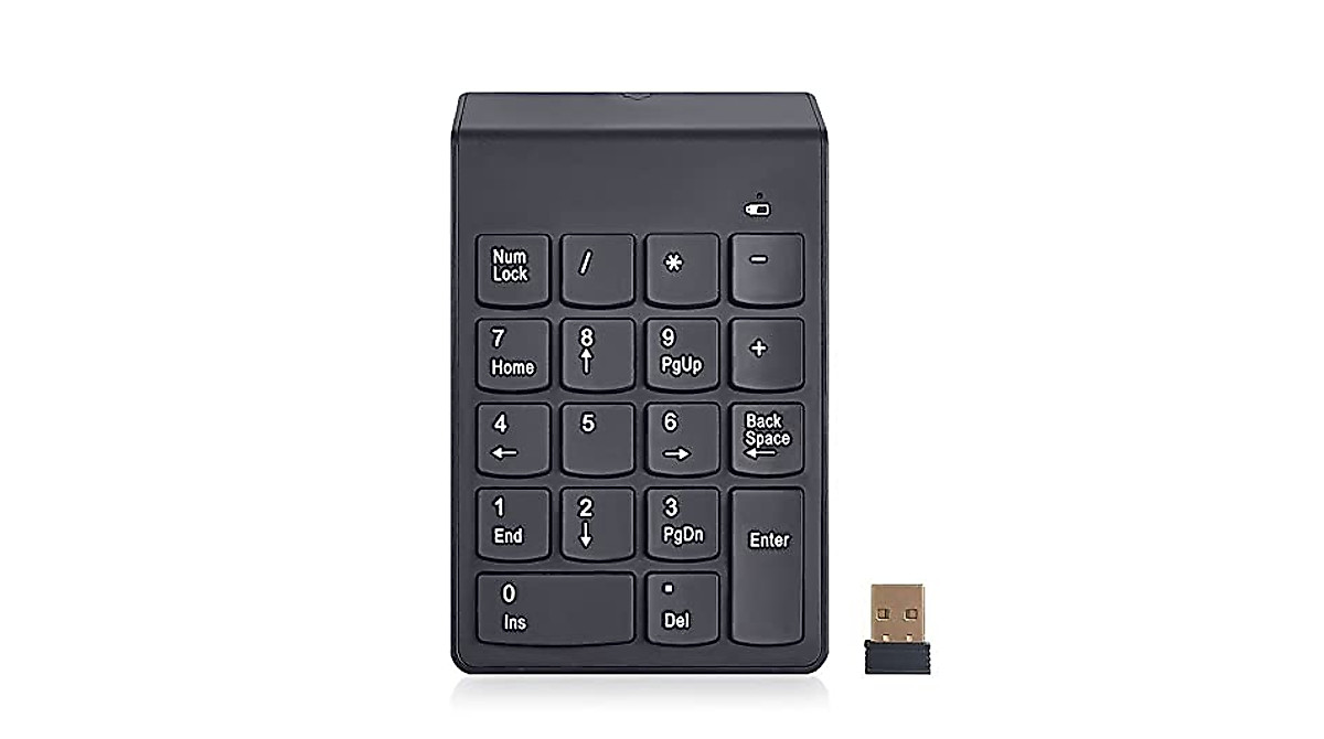 Wireless Numeric Keypad 18 Keys for Windows & PC - Compact & Portable