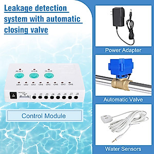 Automatic Water Leakage Alarm System with Shutoff Valve
