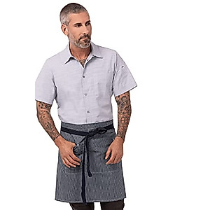 Chef Works Unisex Portland Half Bistro Apron, Indigo Blue, One Size